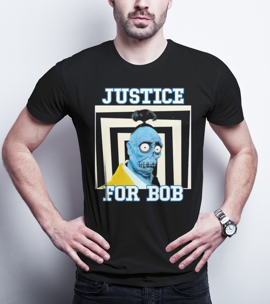 Justice For Bob Beetlejuice Movie Parody Blue Zombie Character T-Shirt
