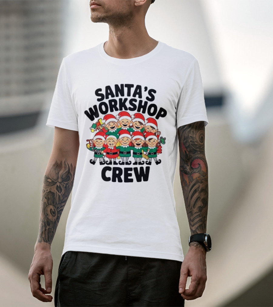 Santa’s Workshop Crew Christmas Elves T-Shirt