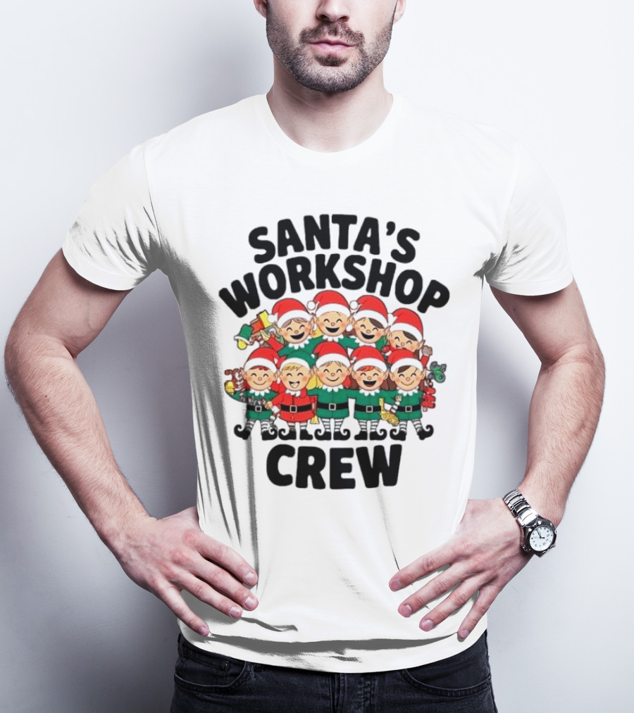 Santa’s Workshop Crew Christmas Elves T-Shirt