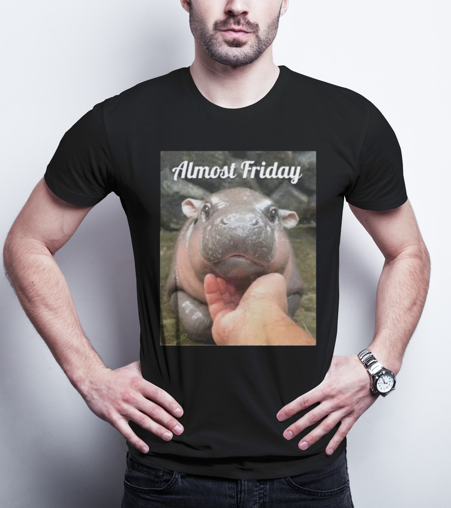 Almost Friday Cute Baby Hippo T-Shirt