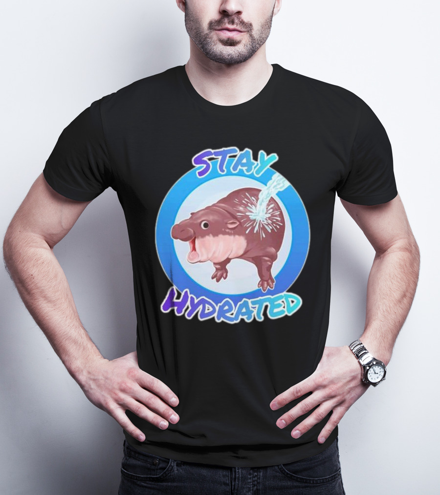 Stay Hydrated Baby Hippo Moo Deng T-Shirt