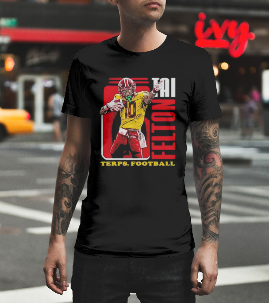 Tai Felton Terps Football Maryland Terrapins Retro 90s T-Shirt