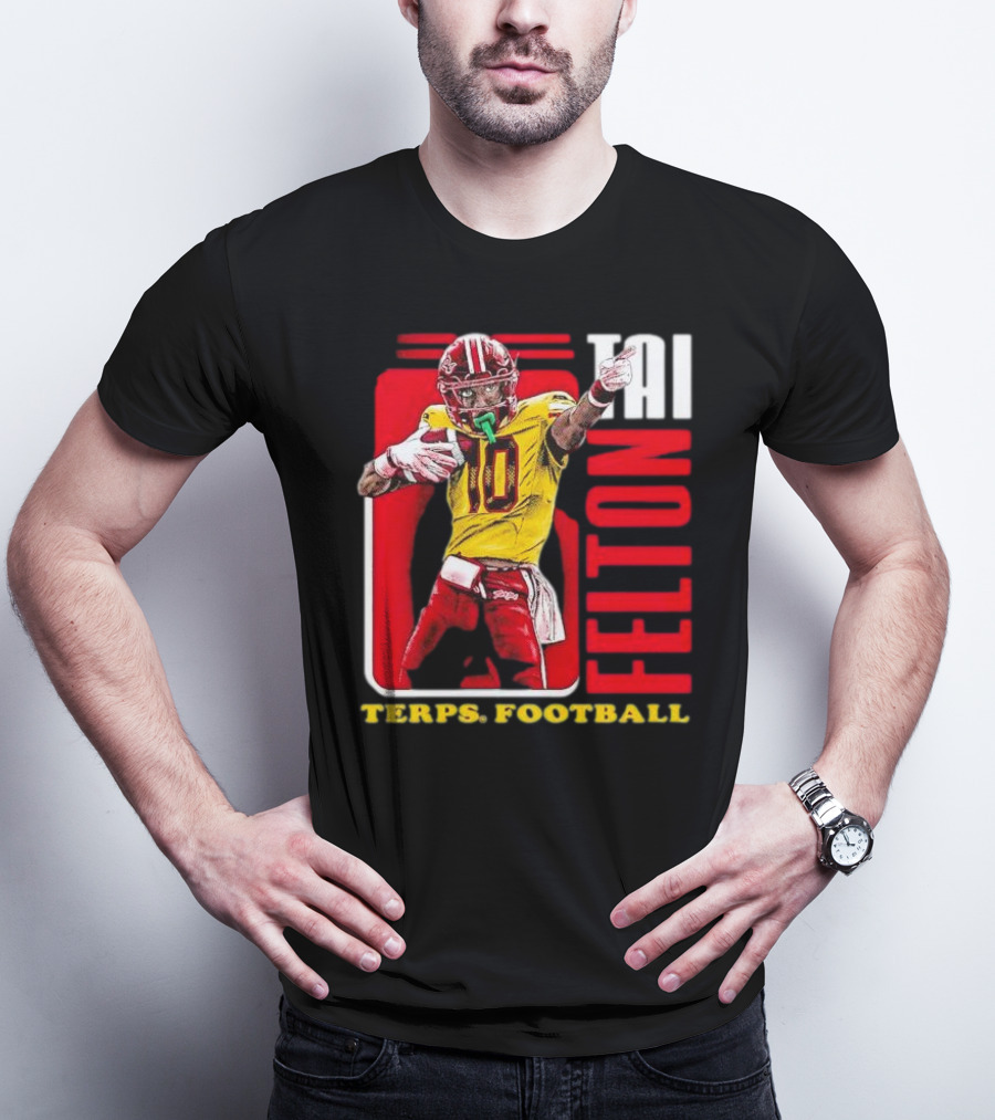 Tai Felton Terps Football Maryland Terrapins Retro 90s T-Shirt