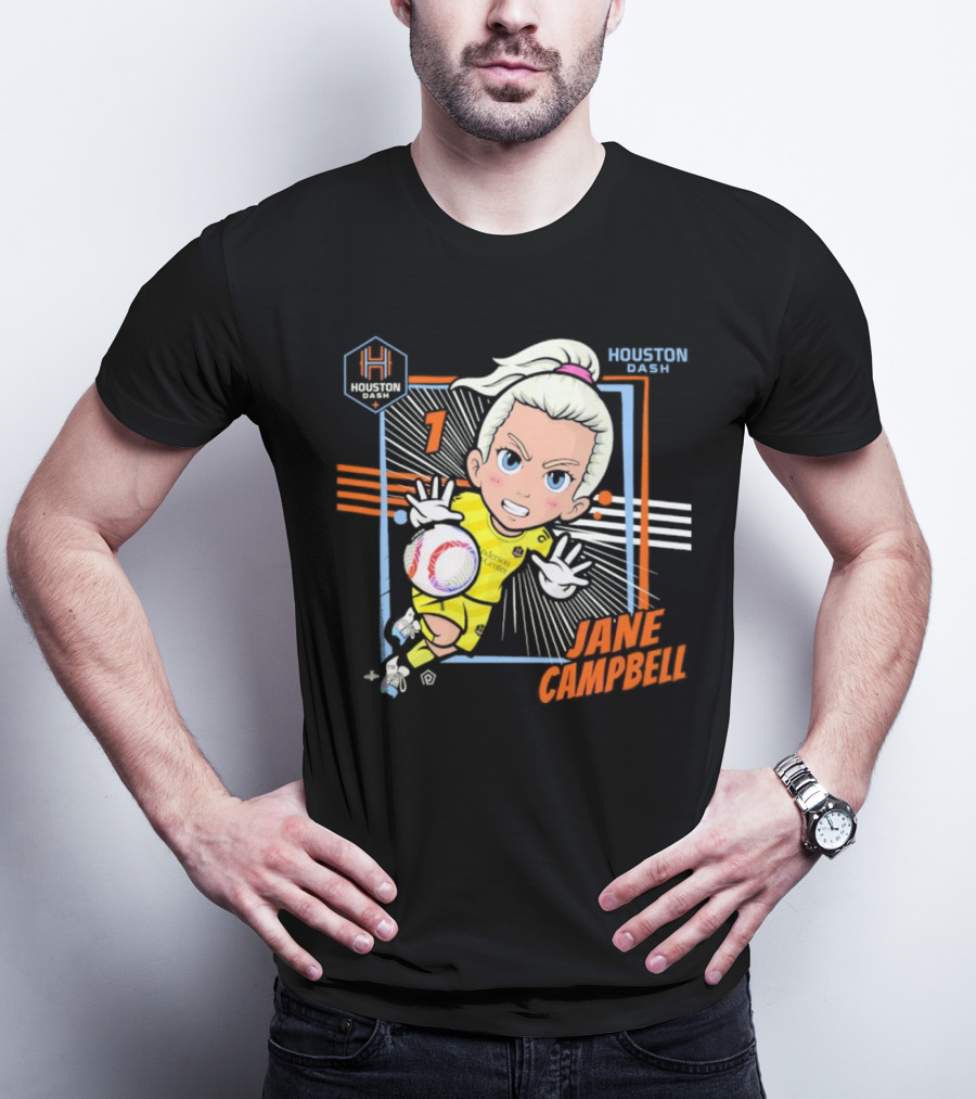 Houston Dash Jane Campbell Chibi Soccer Art 1 T-Shirt