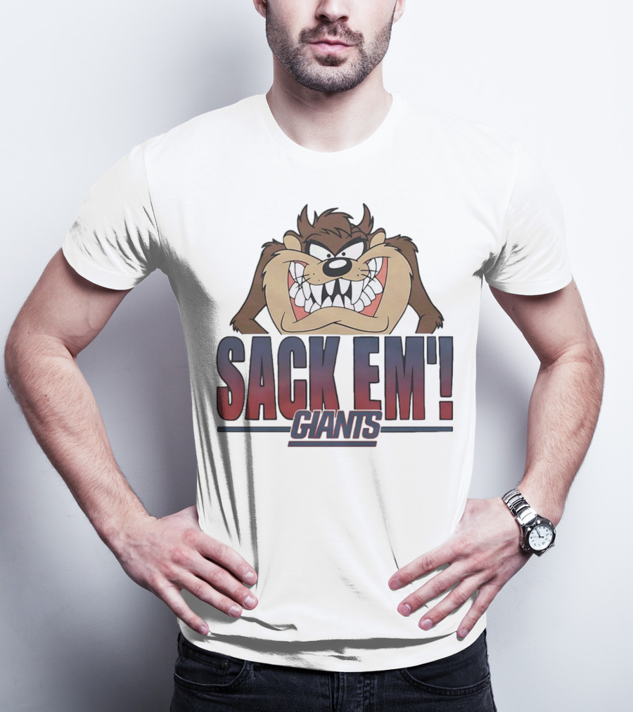 Sack Em Taz Looney Tunes Giants T-Shirt