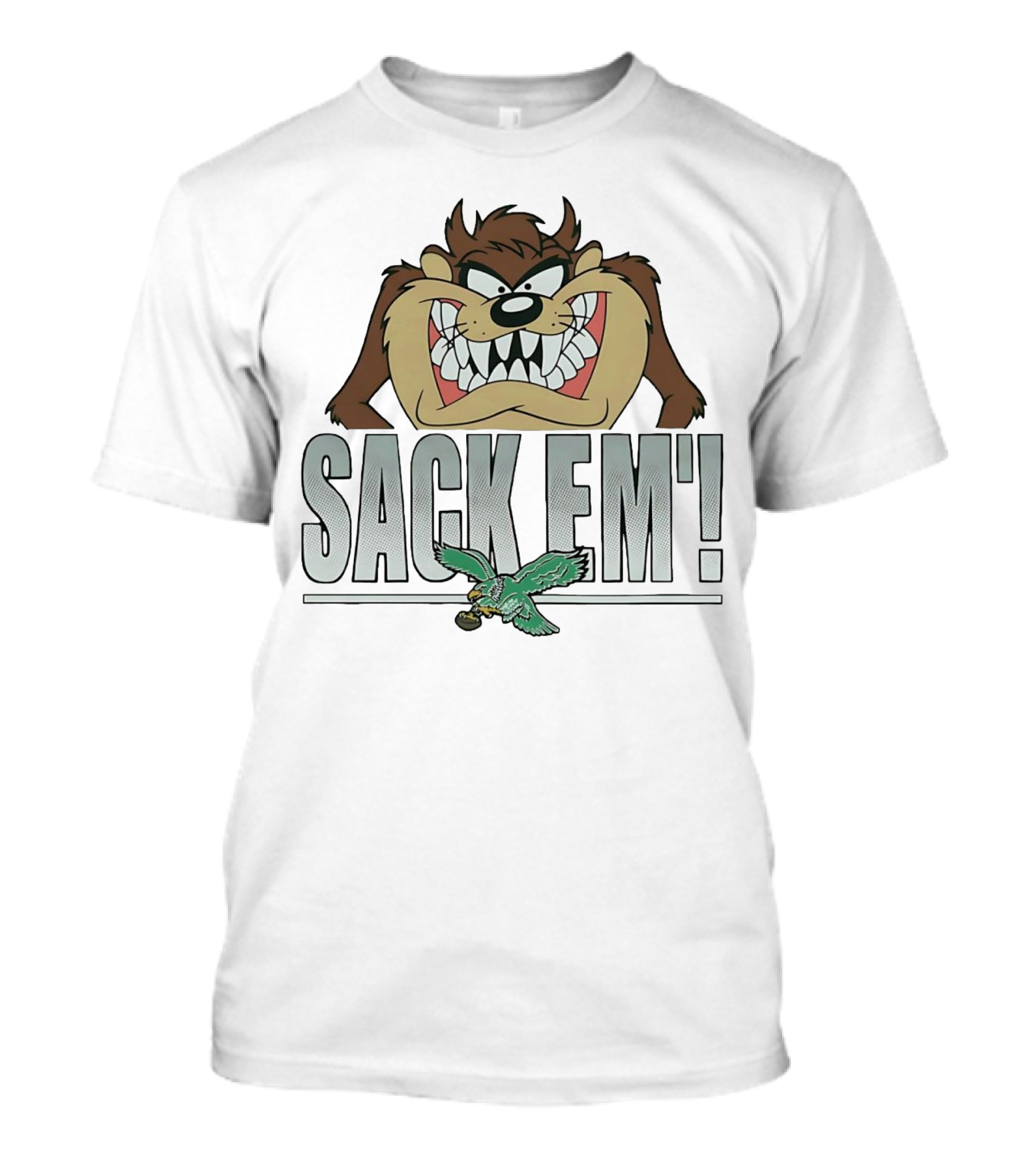 Looney Tunes Taz Sack Em Philadelphia Eagles T-Shirt