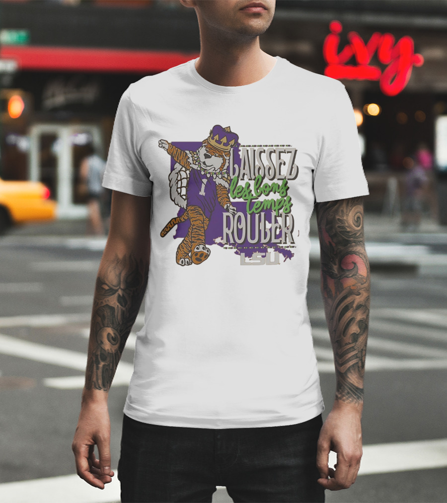 LSU Tigers Laissez Les Bons Temps Rouler Mardi Gras T-Shirt