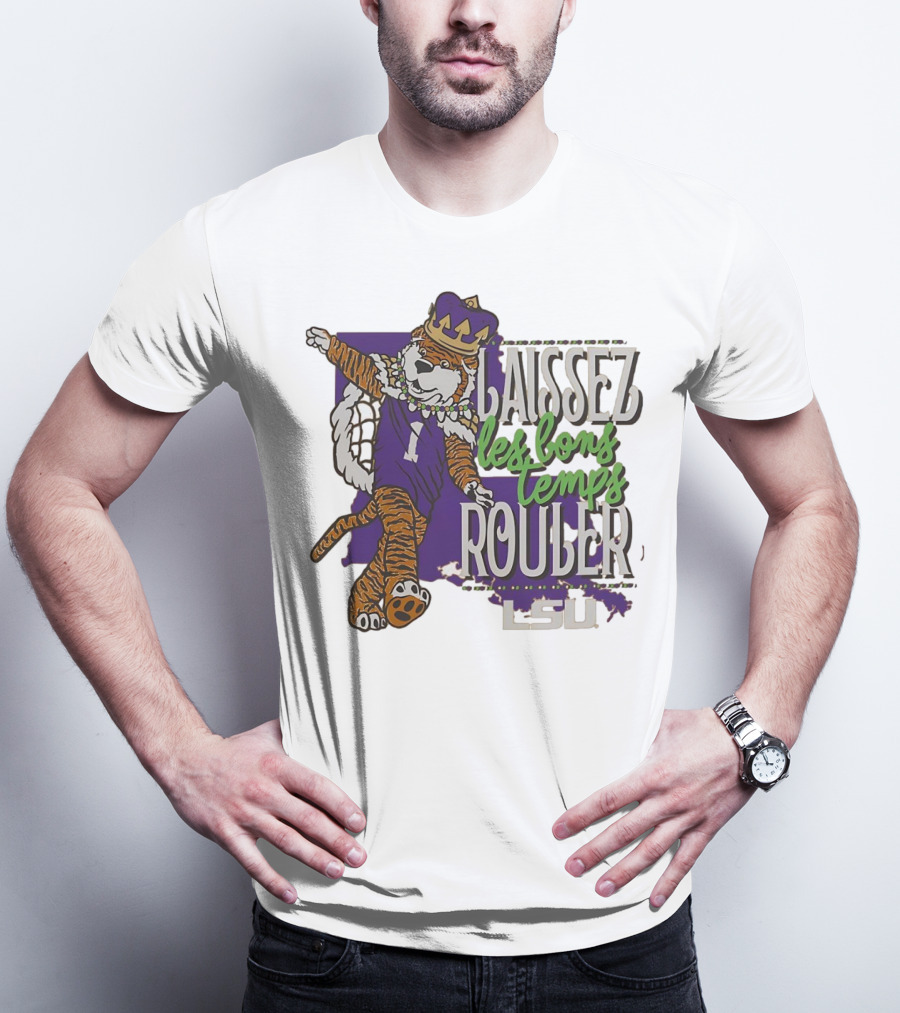 LSU Tigers Laissez Les Bons Temps Rouler Mardi Gras T-Shirt