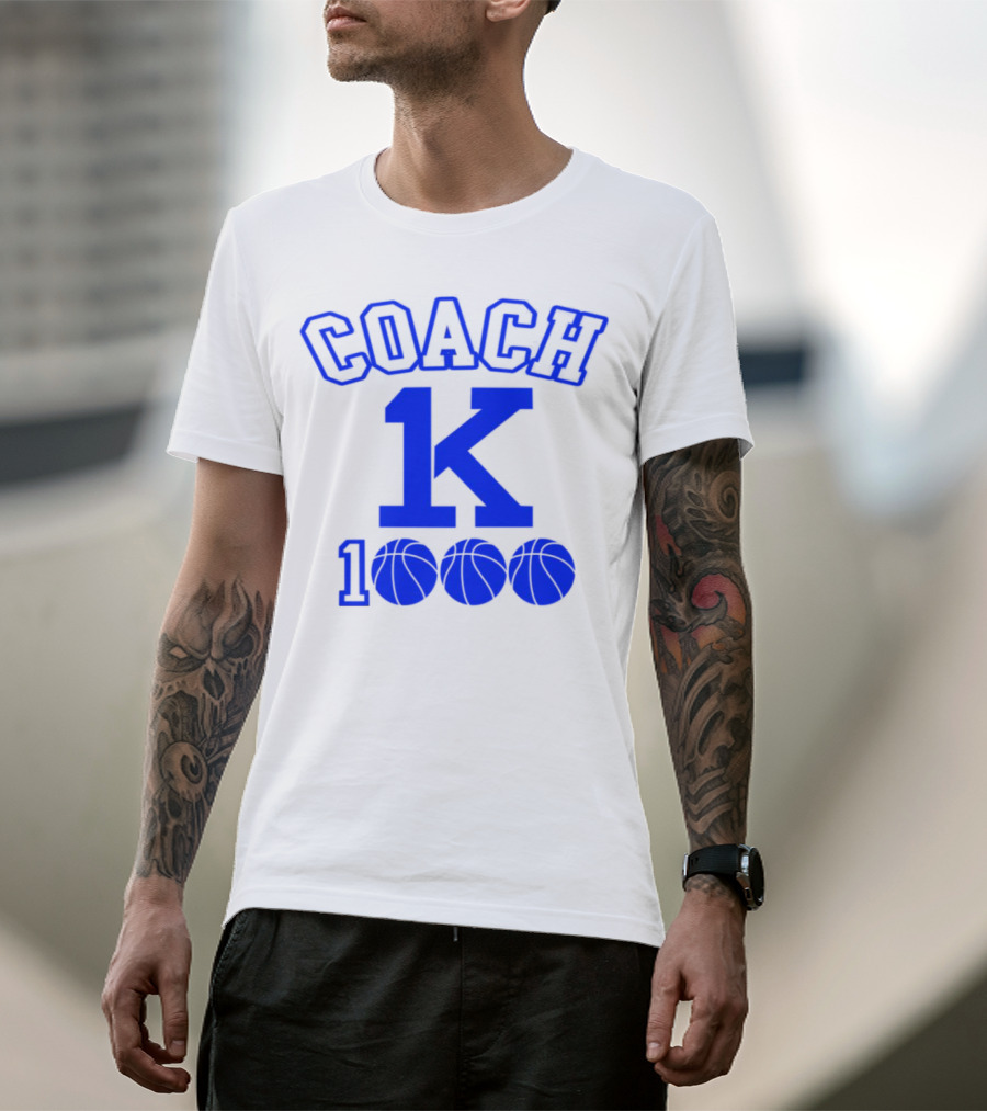 Coach K 1000 Wins Basketball Achievement T-Shirt