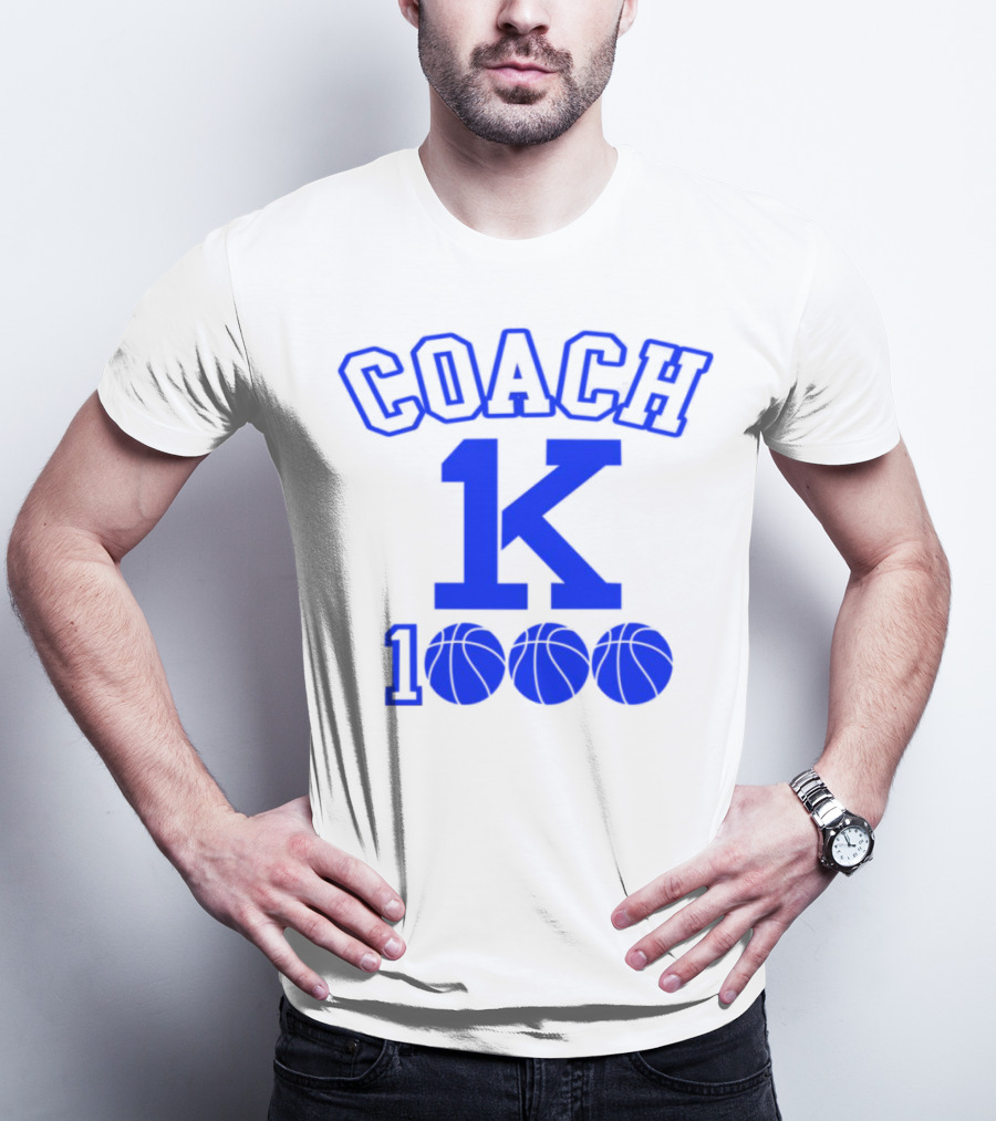 Coach K 1000 Wins Basketball Achievement T-Shirt