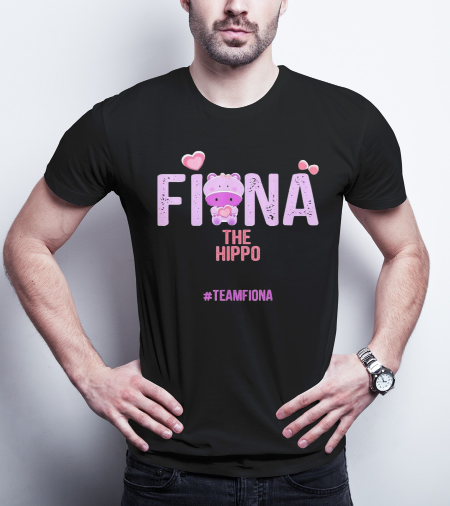 Fiona The Hippo Heart Pink #TeamFiona T-Shirt