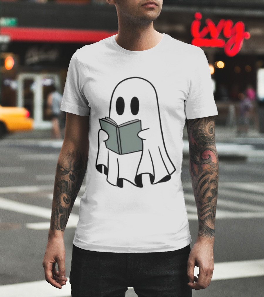 Fantôme Ghost Reading Book T-Shirt