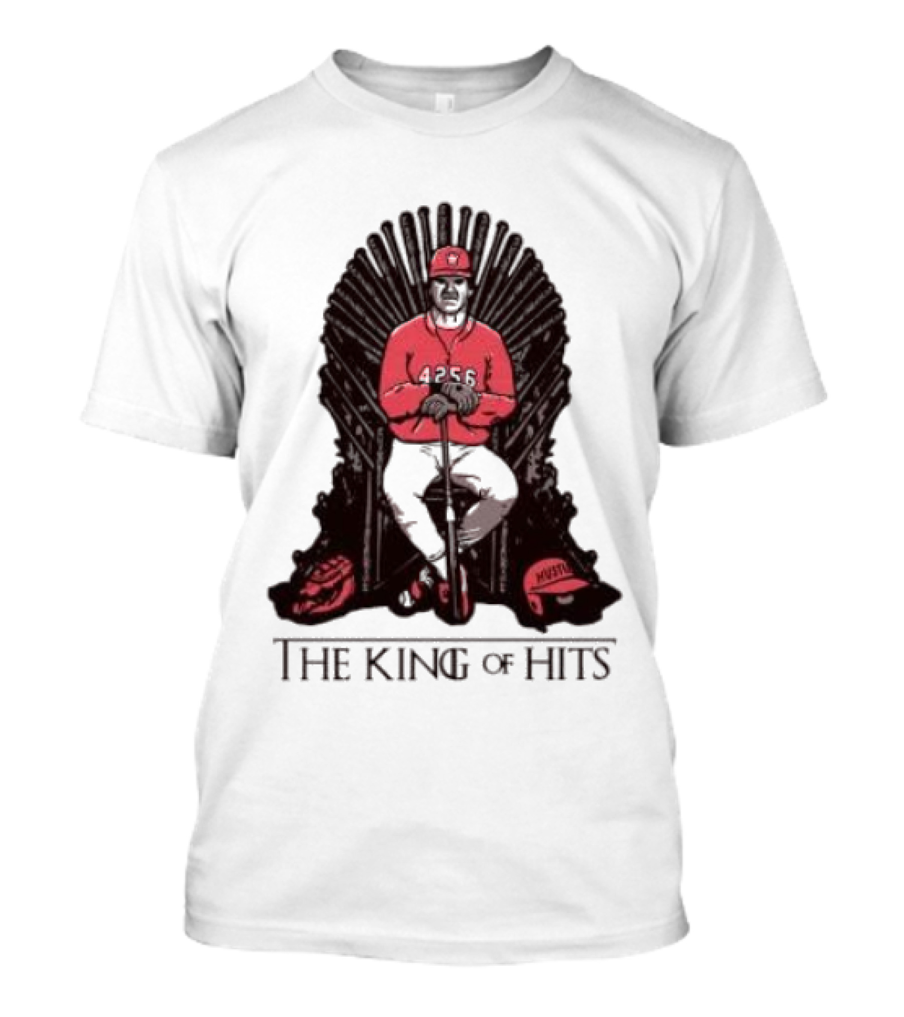 Pete Rose 4256 The King Of Hits Game Of Thrones Chair MLB Baseball T-Shirt