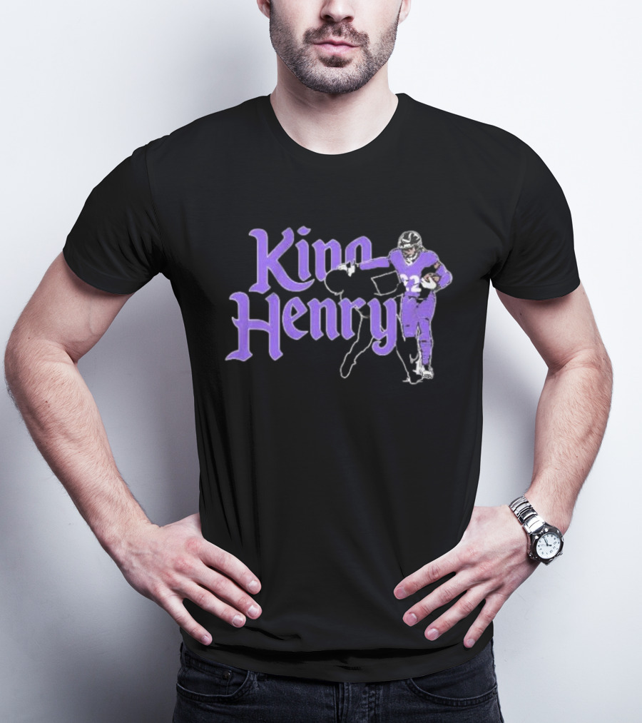 King Henry Derrick Henry Baltimore Ravens Player Number 22 T-Shirt