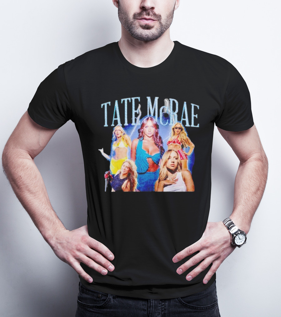 Tate McRae Vintage Retro Multi-Image Collage T-Shirt