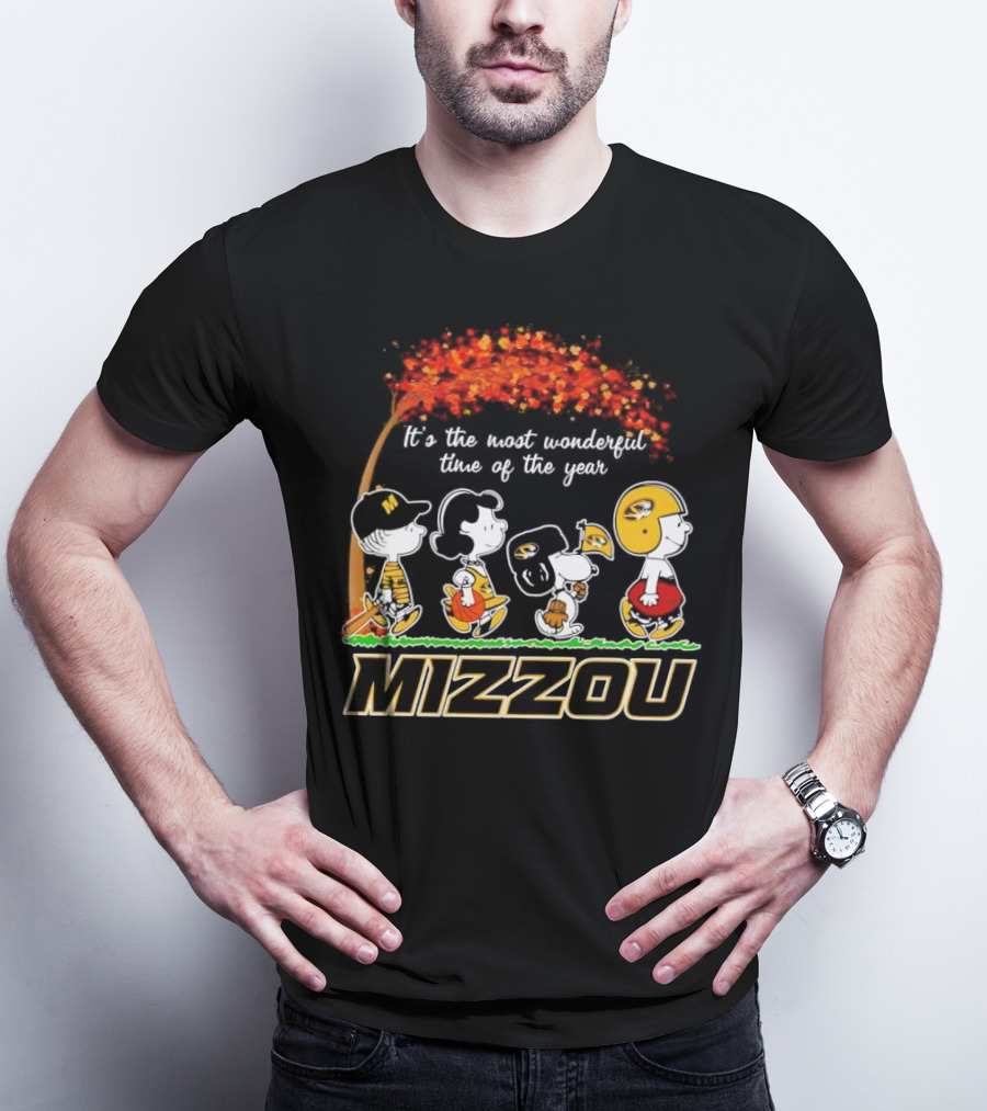Mizzou Peanuts Fall It's The Most Wonderful Time Of The Year T-Shirt