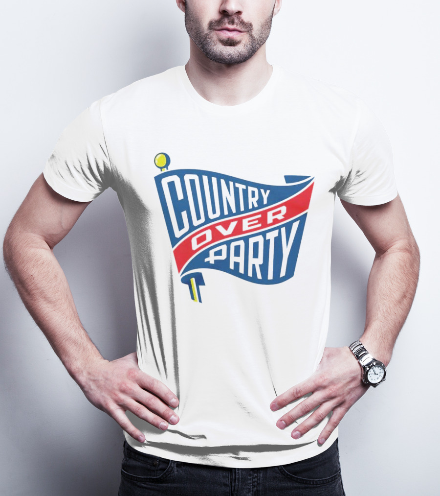 COUNTRY OVER PARTY Flag T-Shirt