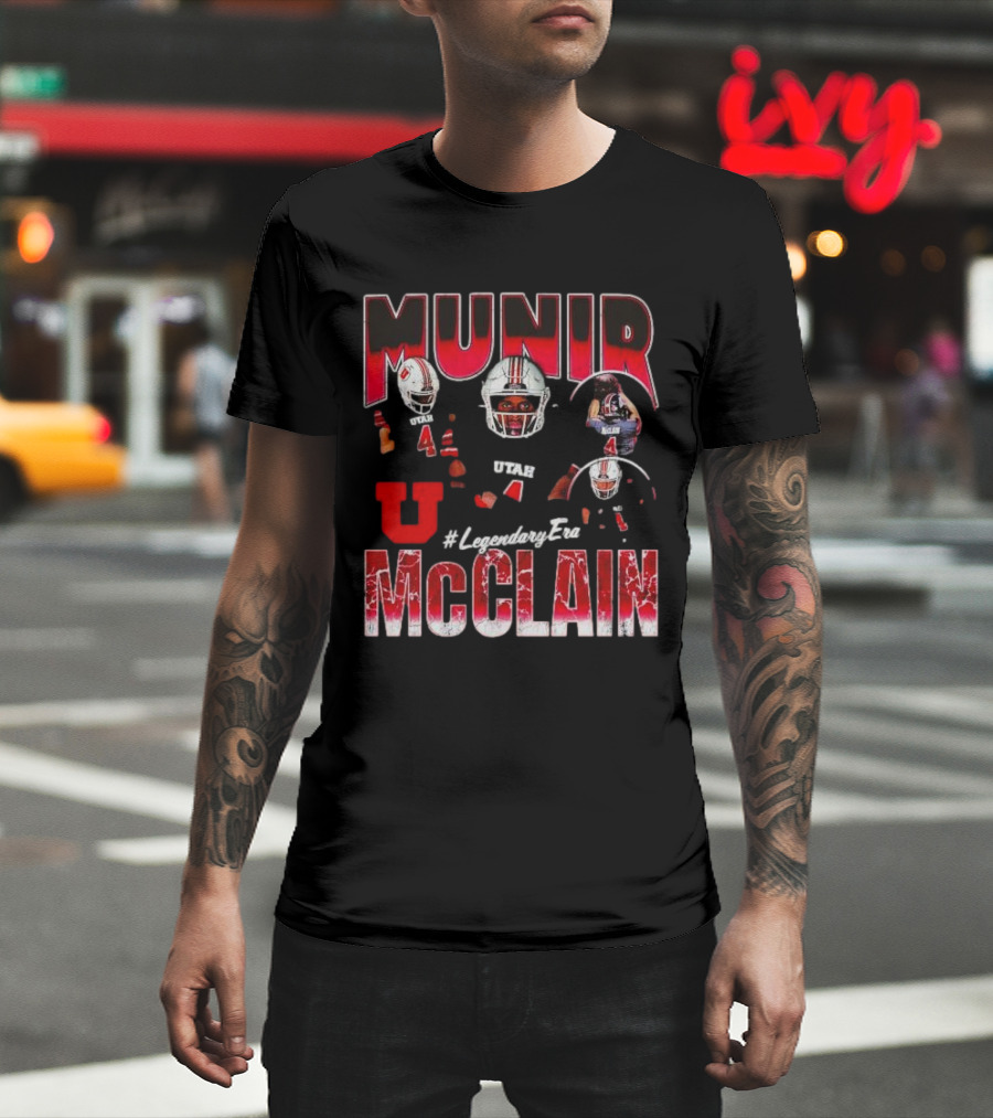 Munir McClain Utah Utes Football #LegendaryEra Vintage T-Shirt