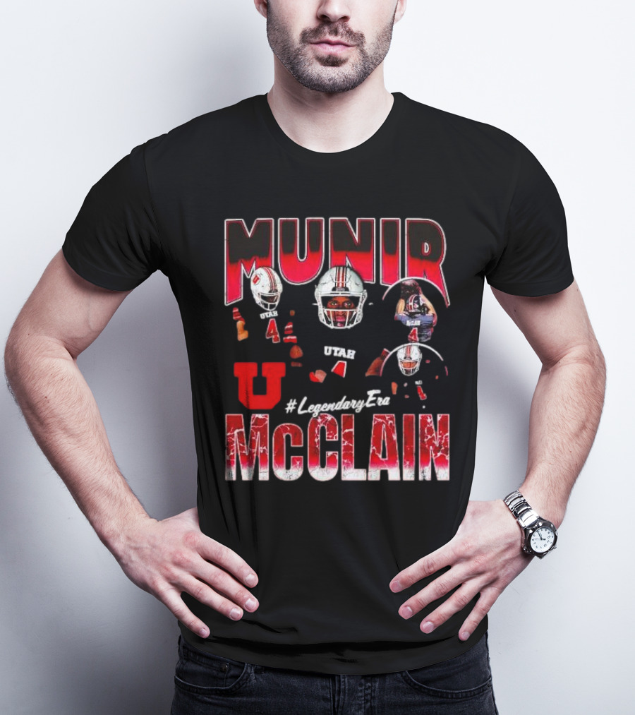 Munir McClain Utah Utes Football #LegendaryEra Vintage T-Shirt