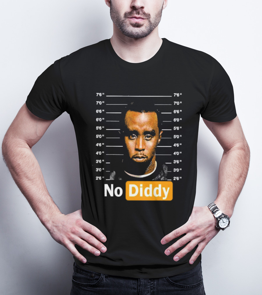 No Diddy Sean P Diddy Combs Mugshot Height Lines T-Shirt