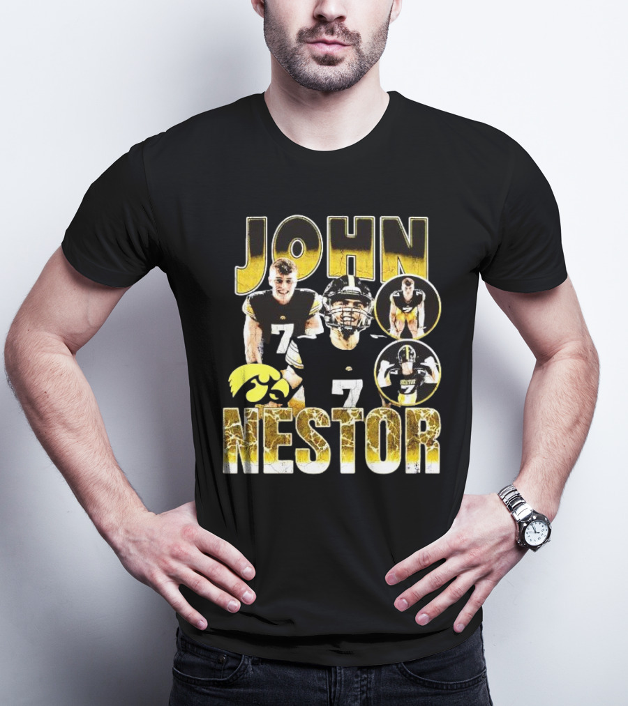 John Nestor Number 7 Iowa Hawkeyes T-Shirt