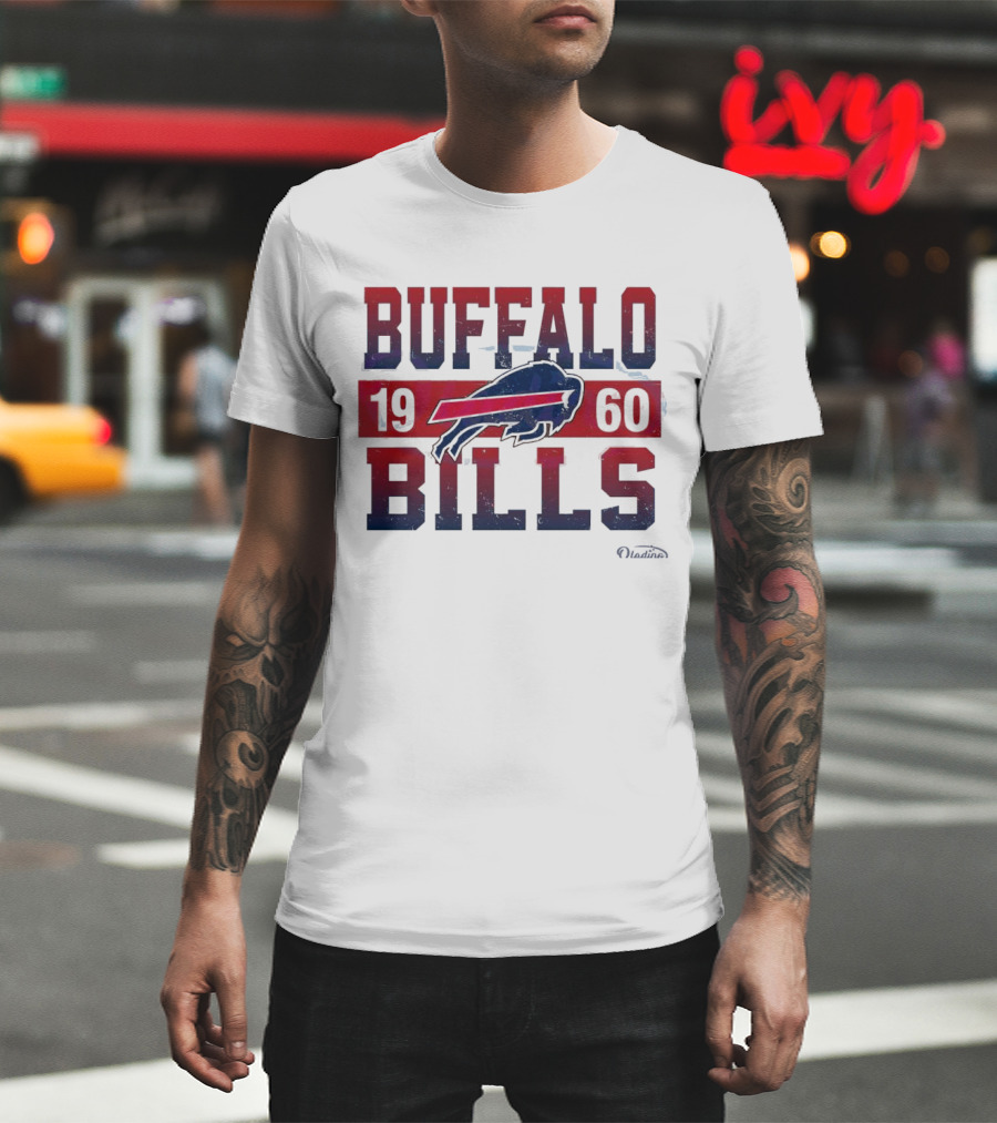 Buffalo Bills 1960 Retro Vintage Football Logo New Era T-Shirt