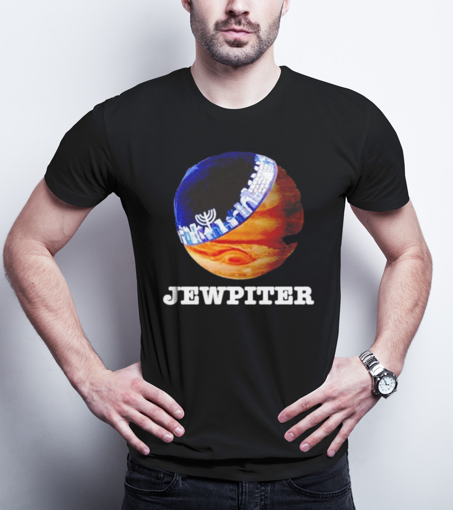 Jewpiter Menorah City Planet Jupiter T-Shirt