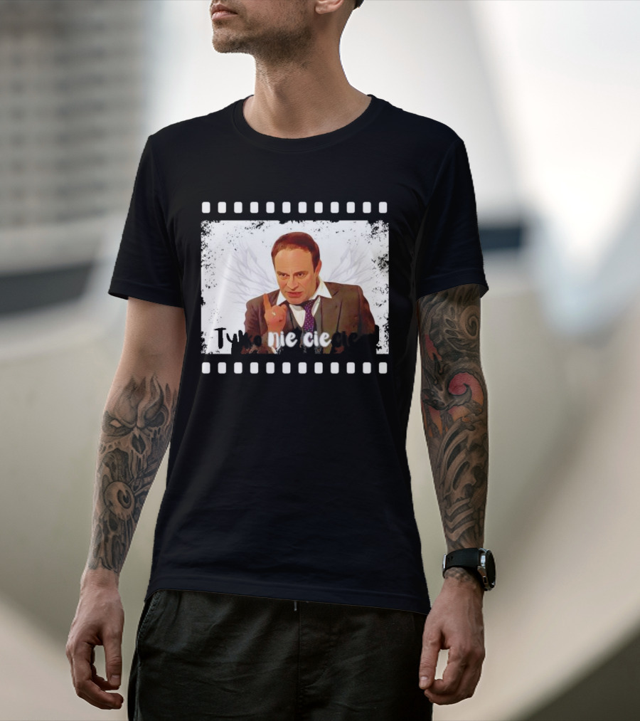 Tylko Nie Cieciem Stanisław Anioł Filmstrip Winged T-Shirt