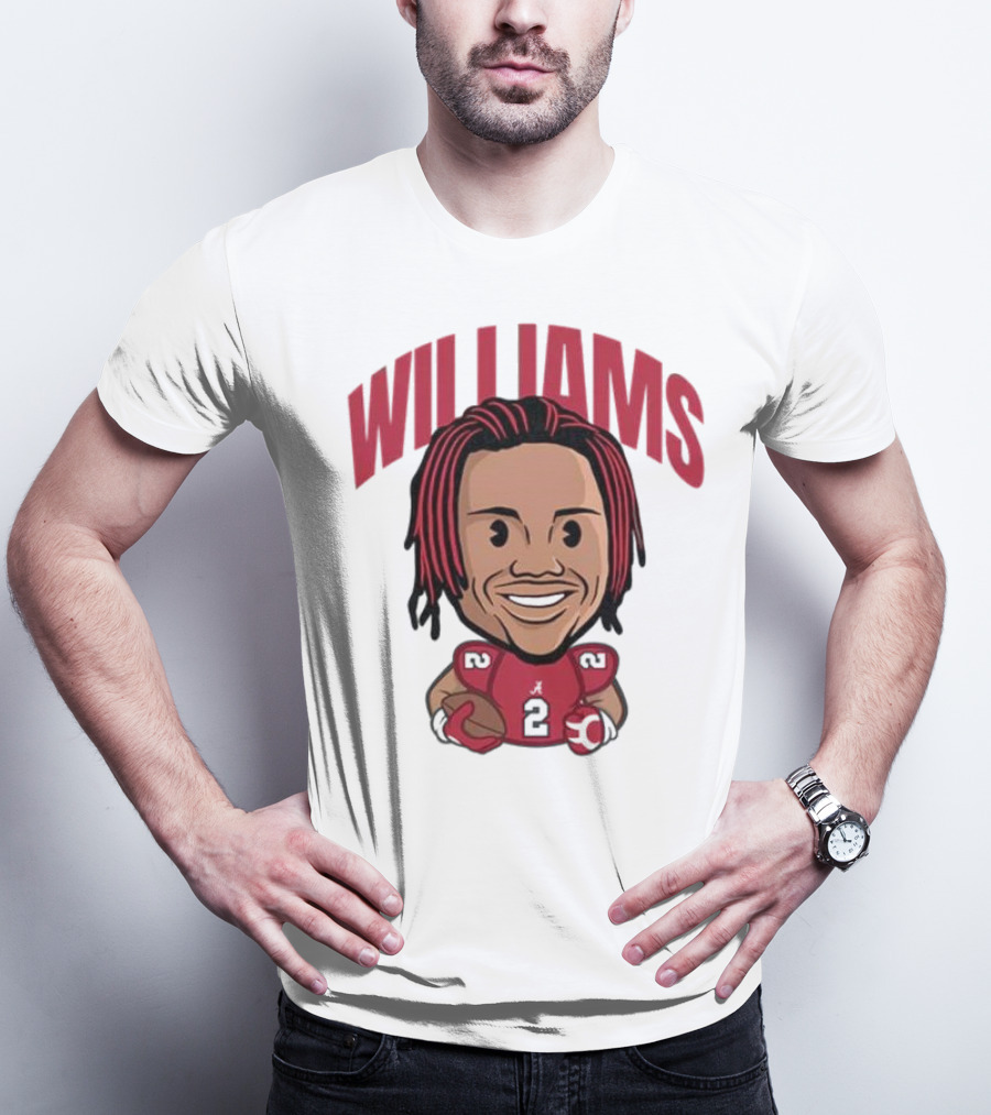 Williams Alabama Crimson Tide Caricature Football Player T-Shirt