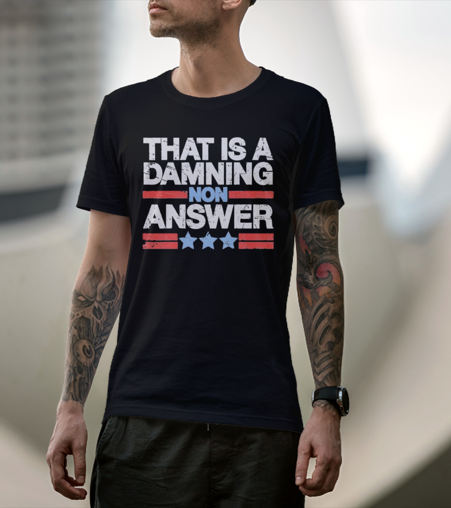 That Is A Damning Non Answer Tim Walz Retro T-Shirt