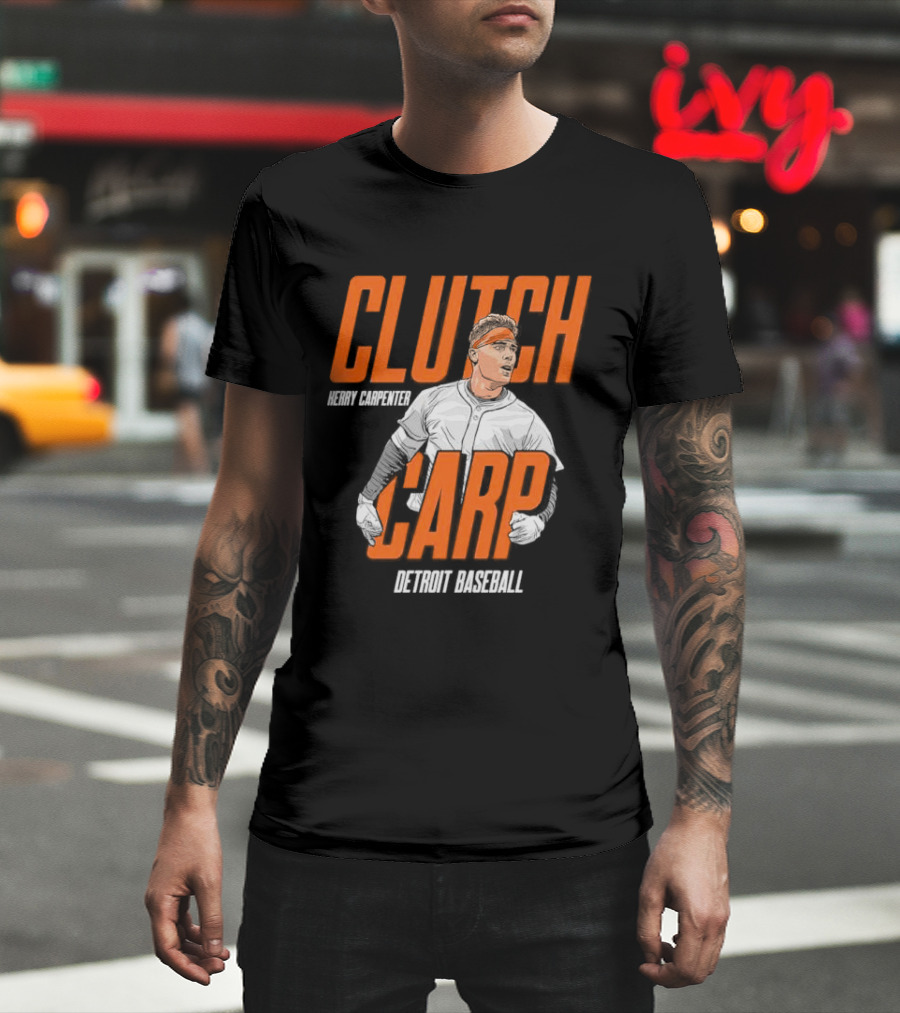 Clutch Carp Kerry Carpenter Detroit Baseball T-Shirt