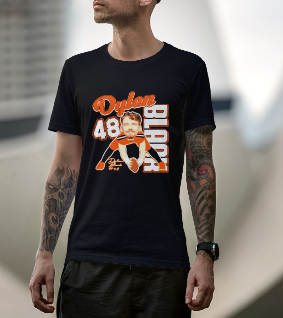 Dylan Black 48 Oregon State Beavers Football Player Face Cartoon T-Shirt