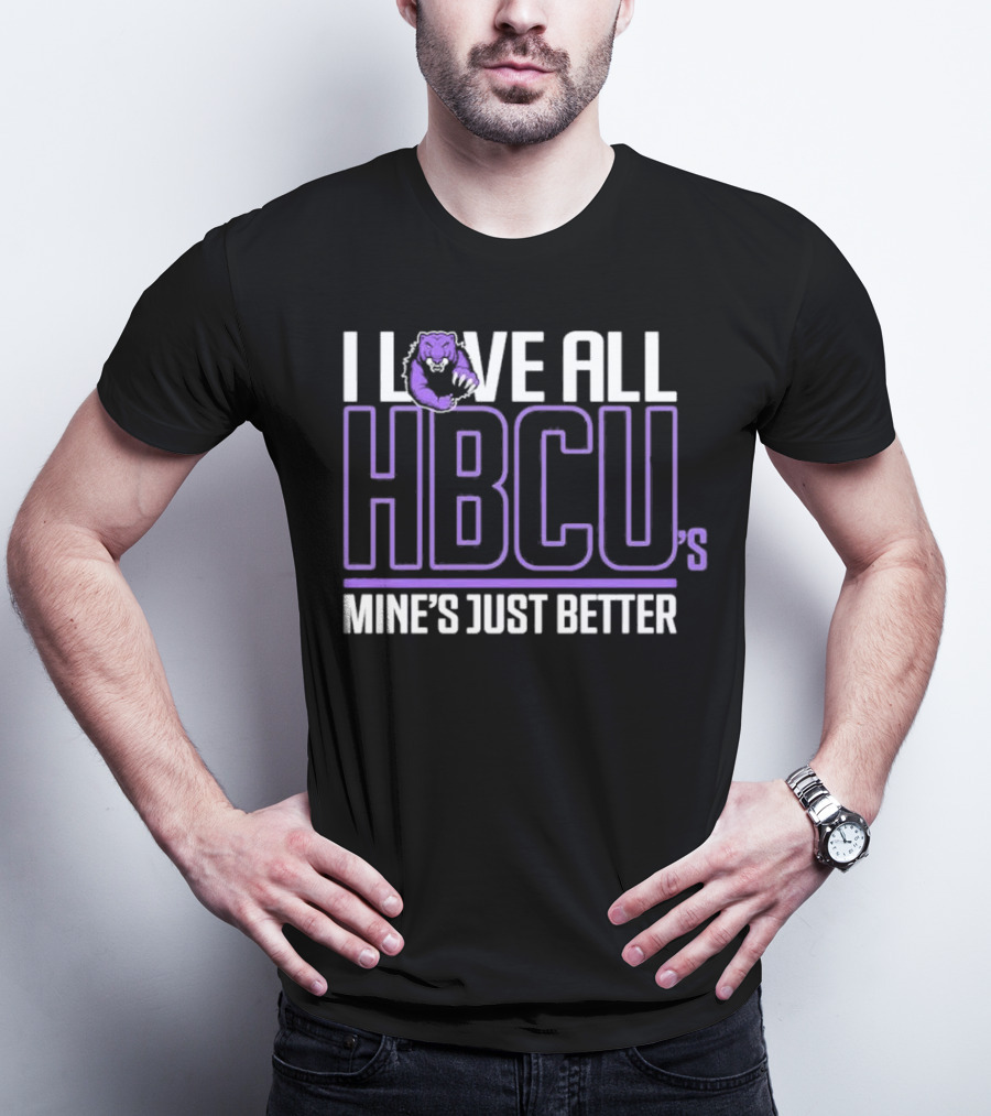 I Love All HBCUs Mine's Just Better With Purple Bear T-Shirt