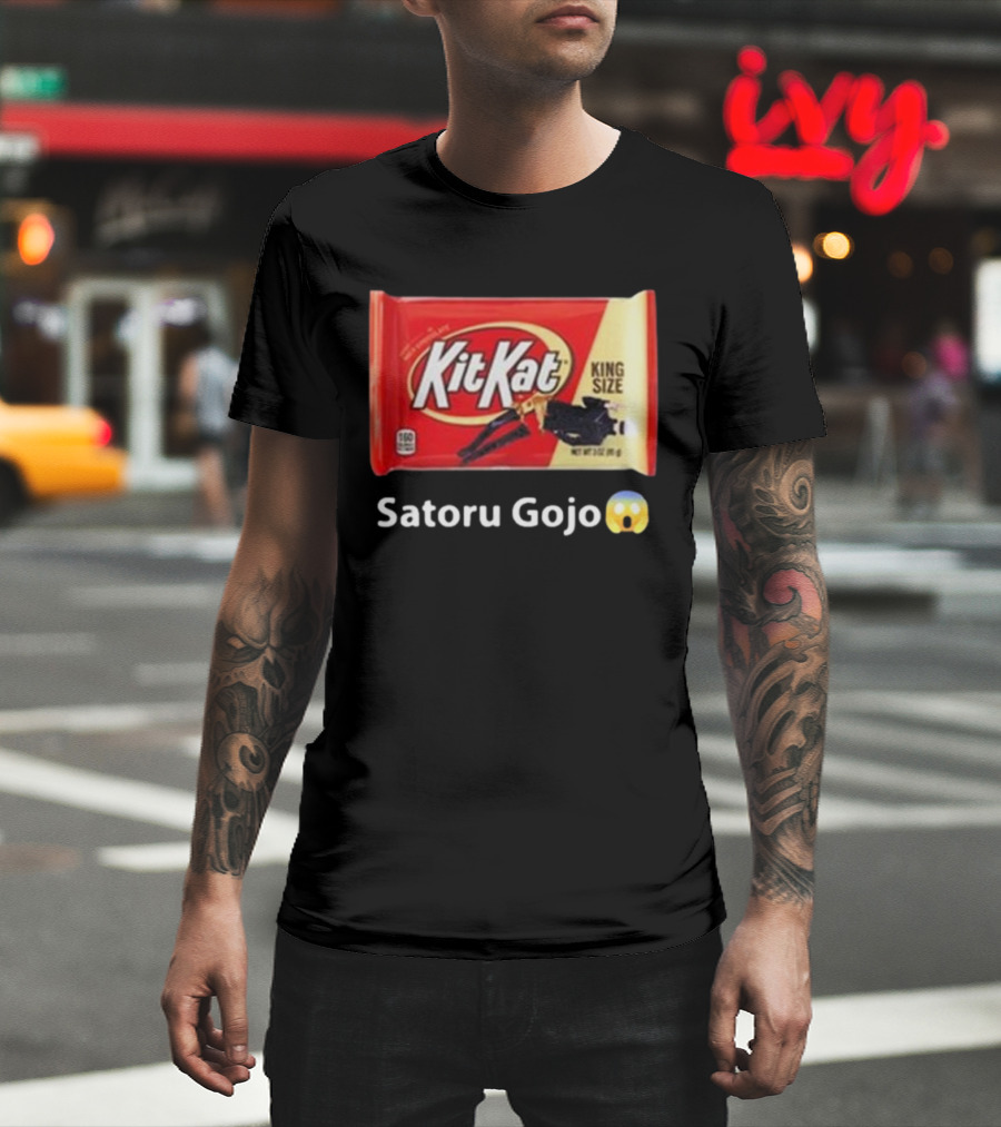 Mr. Goofy Ahh Kit Kat Satoru Gojo King Size T-Shirt