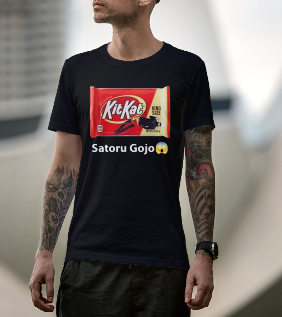 Mr. Goofy Ahh Kit Kat Satoru Gojo King Size T-Shirt