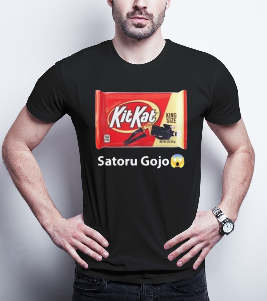 Mr. Goofy Ahh Kit Kat Satoru Gojo King Size T-Shirt