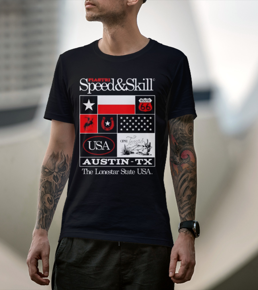 Piastri Speed And Skill Route 66 Austin TX The Lonestar State USA T-Shirt