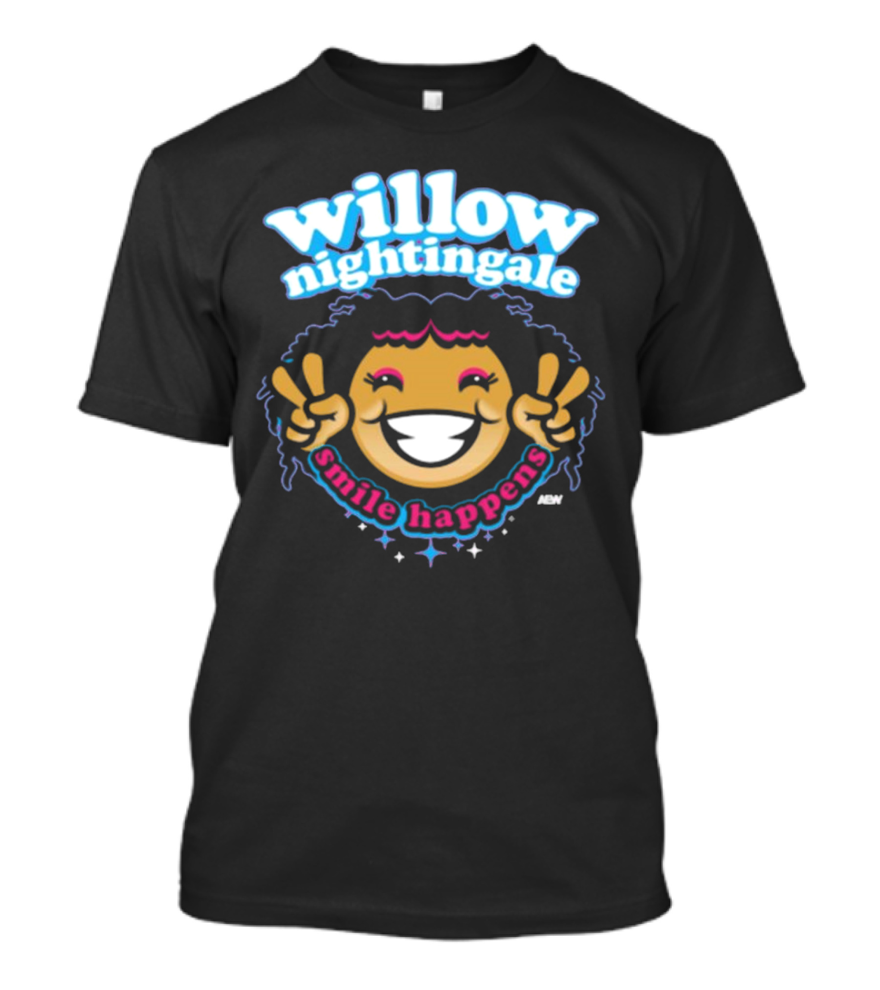 Willow Nightingale Smile Happens AEW Peaceful Emoji T-Shirt