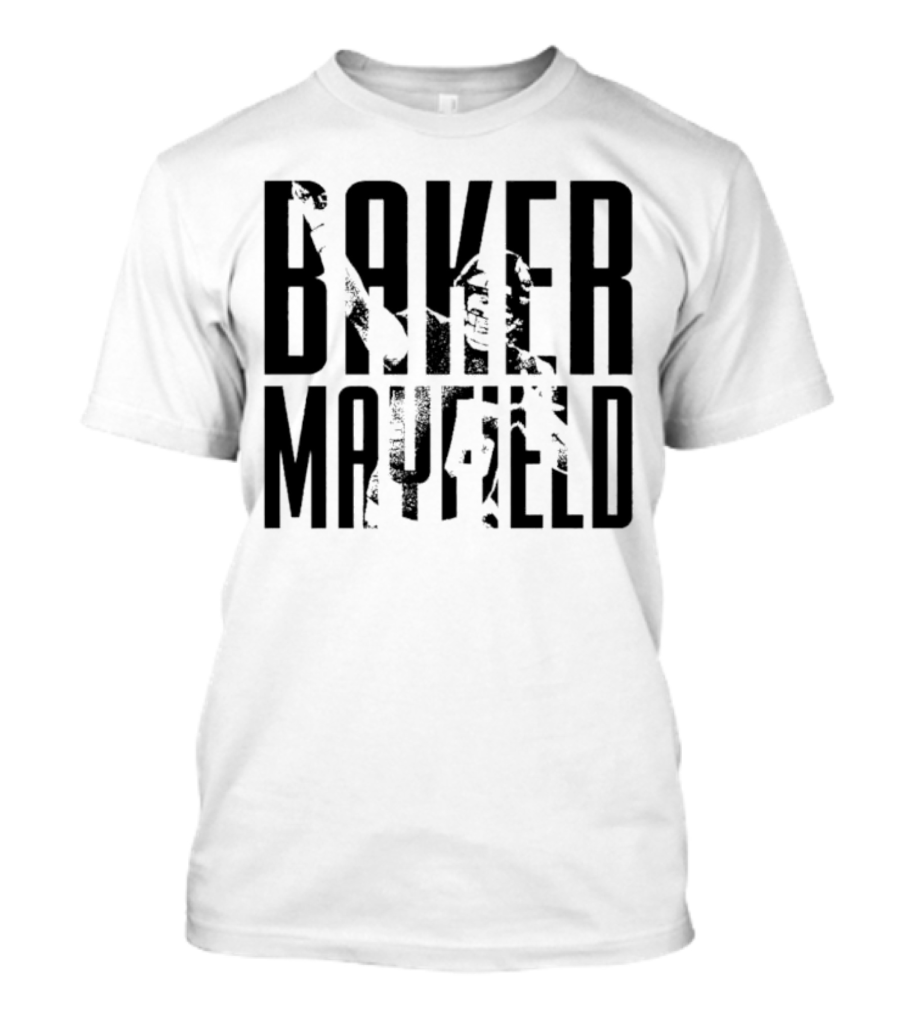 Baker Mayfield Tampa Bay Buccaneers Black And White Overlay T-Shirt