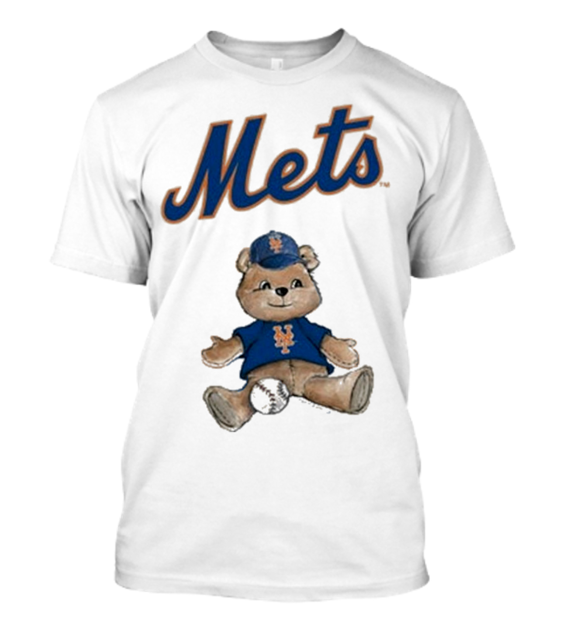 Mets Bear With Cap And Ball T-Shirt