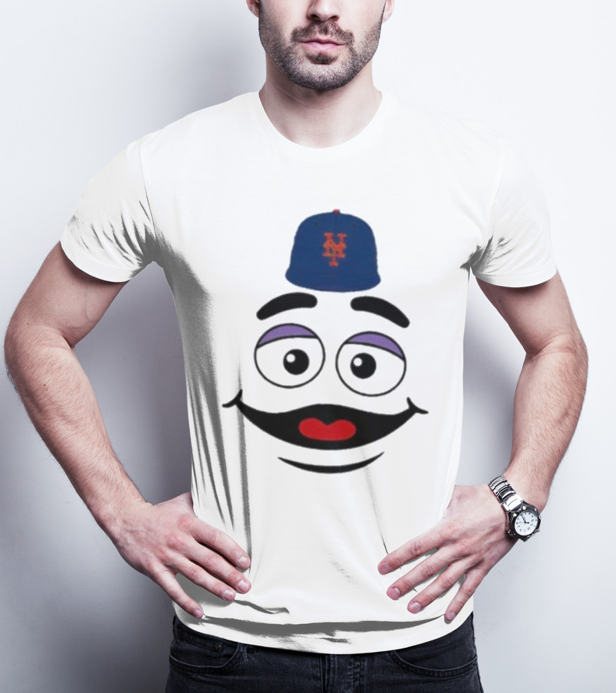 New York Mets Grimace Face Smile Victory Gameday Baseball Cap T-Shirt