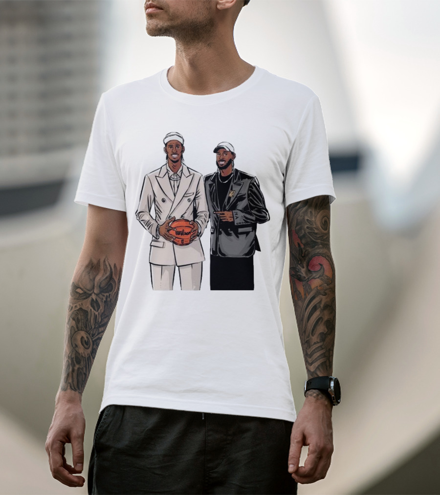 Alex And Olivier Sarr Brothers OKC Thunders Cartoon Wilson Basketball T-Shirt