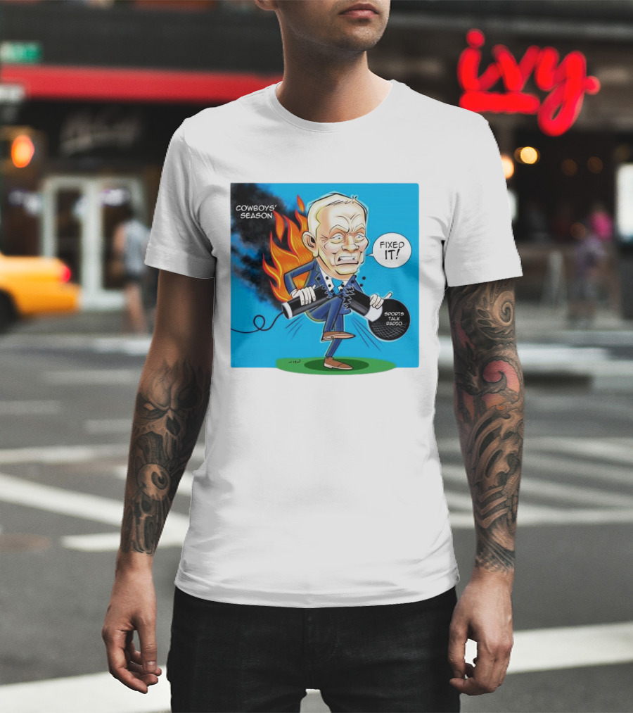COWBOYS' SEASON FIXED IT SPORTS TALK RADIO CARTOON T-Shirt