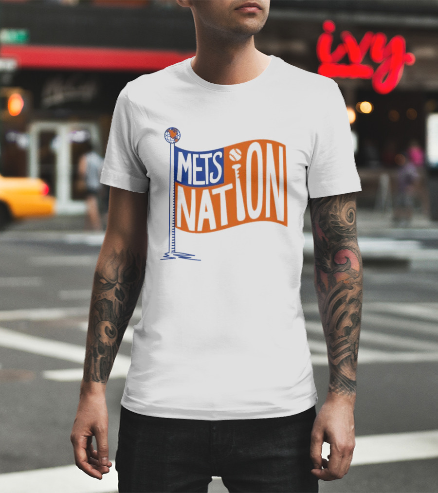 Mets Nation Flag New York Mets Baseball Team T-Shirt