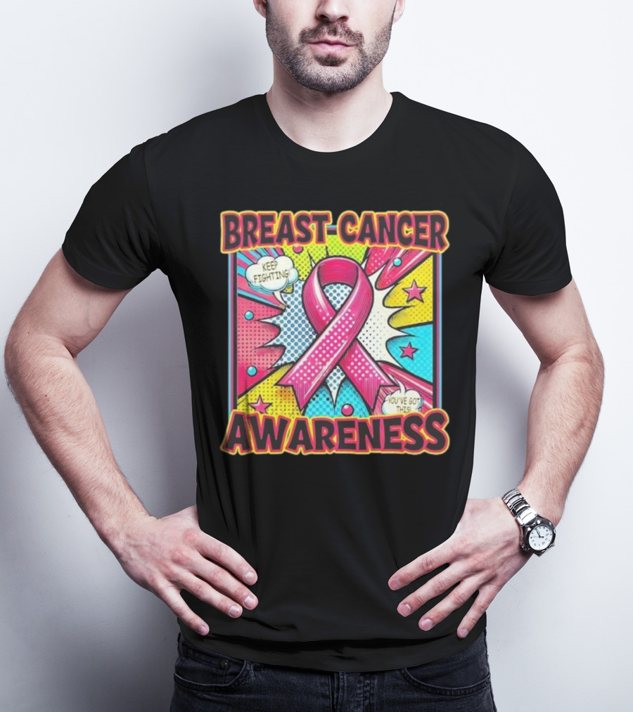 Breast Cancer Awareness Keep Fighting Pink Ribbon You've Got This Vintage Pop T-Shirt