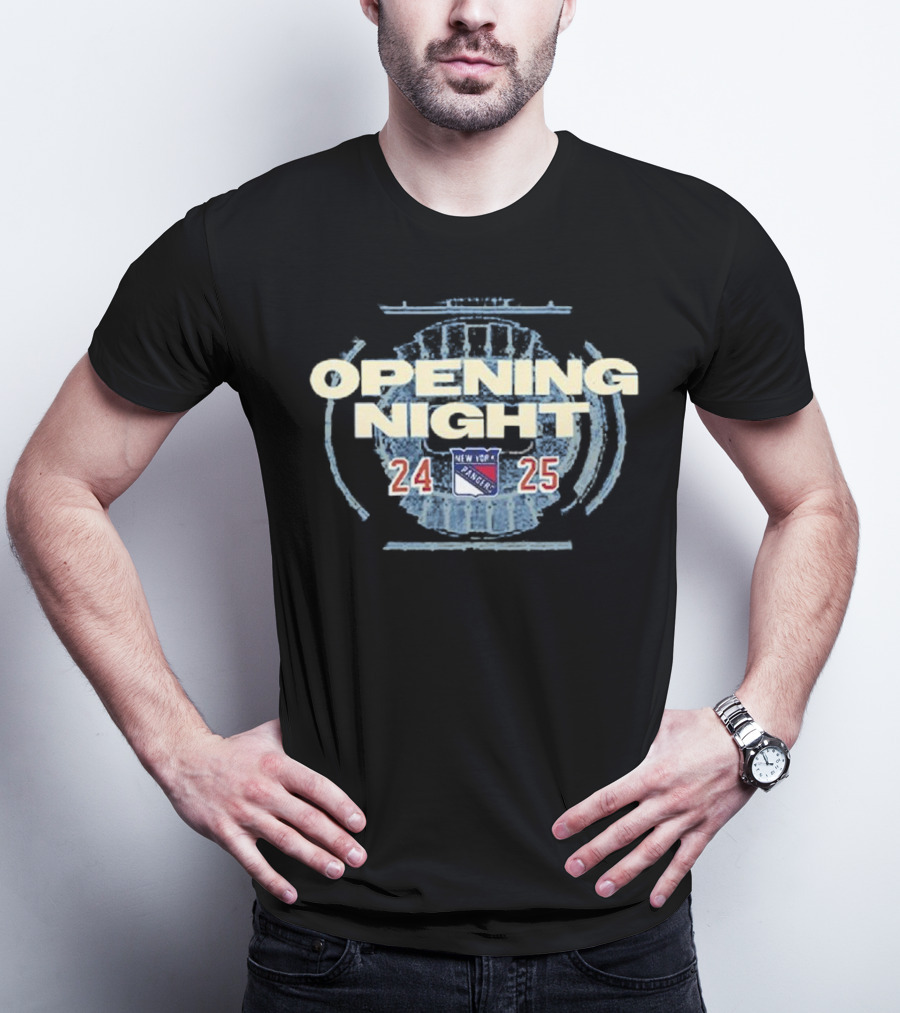Opening Night New York Rangers 24 25 Hockey Event Madison Square Garden T-Shirt