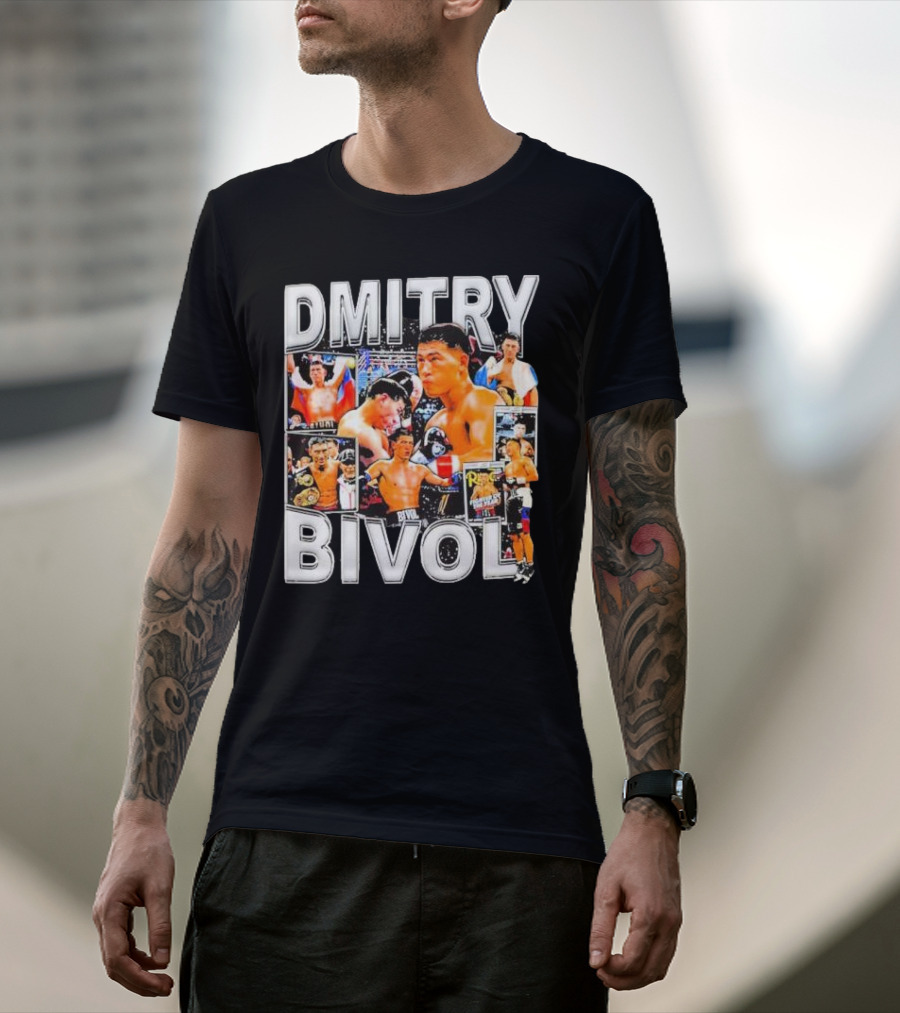 Dmitry Bivol Boxing Champion Vintage Collage T-Shirt