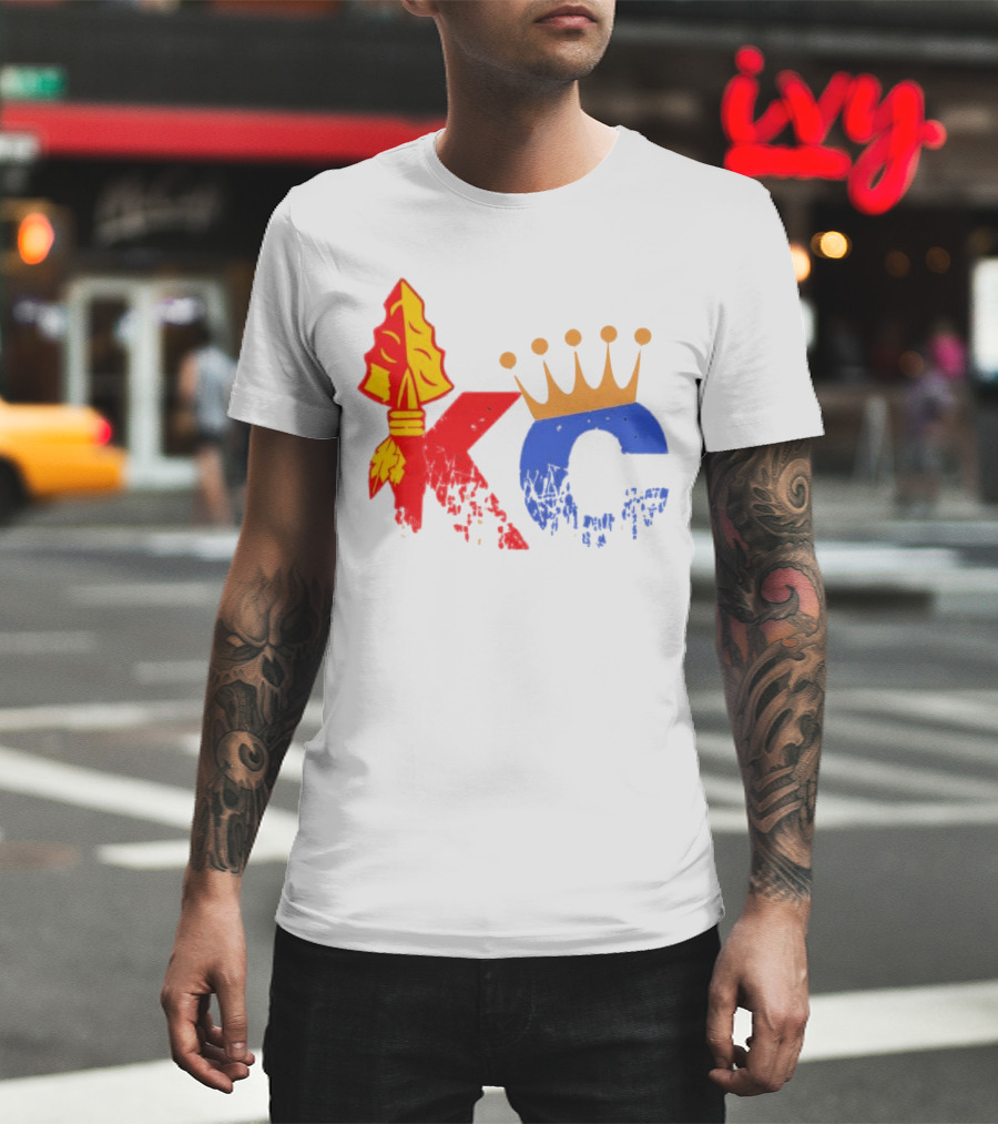 Kansas City Chiefs Arrowhead And Royals Crown KC Combo T-Shirt