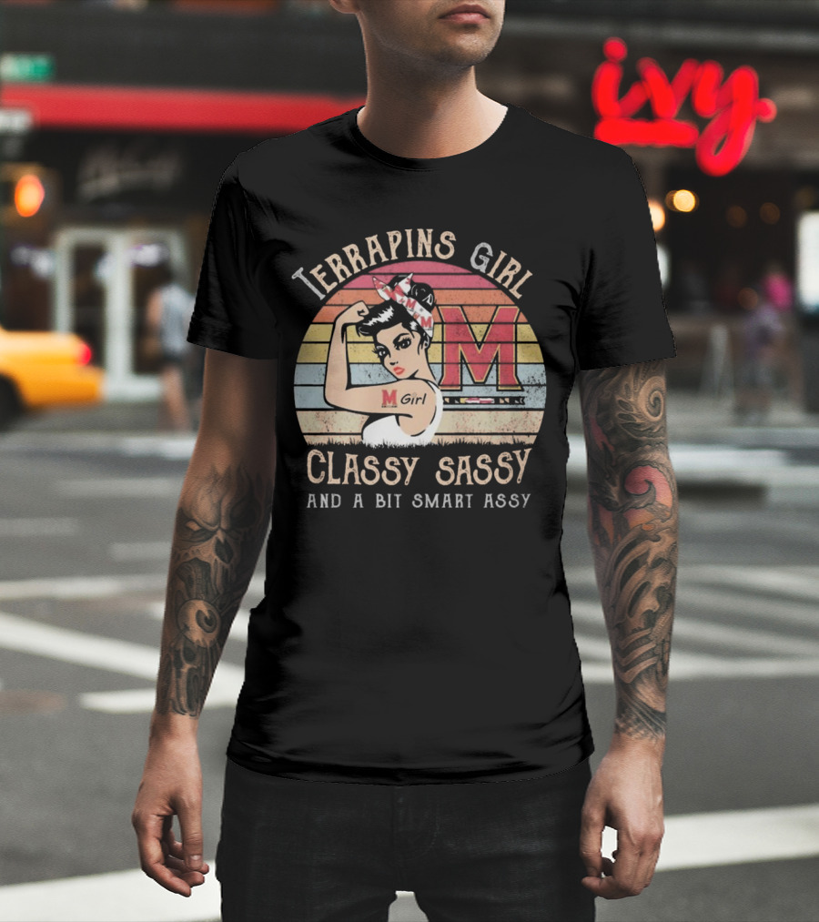 Terrapins Girl Classy Sassy And A Bit Smart Assy Vintage M Girl T-Shirt