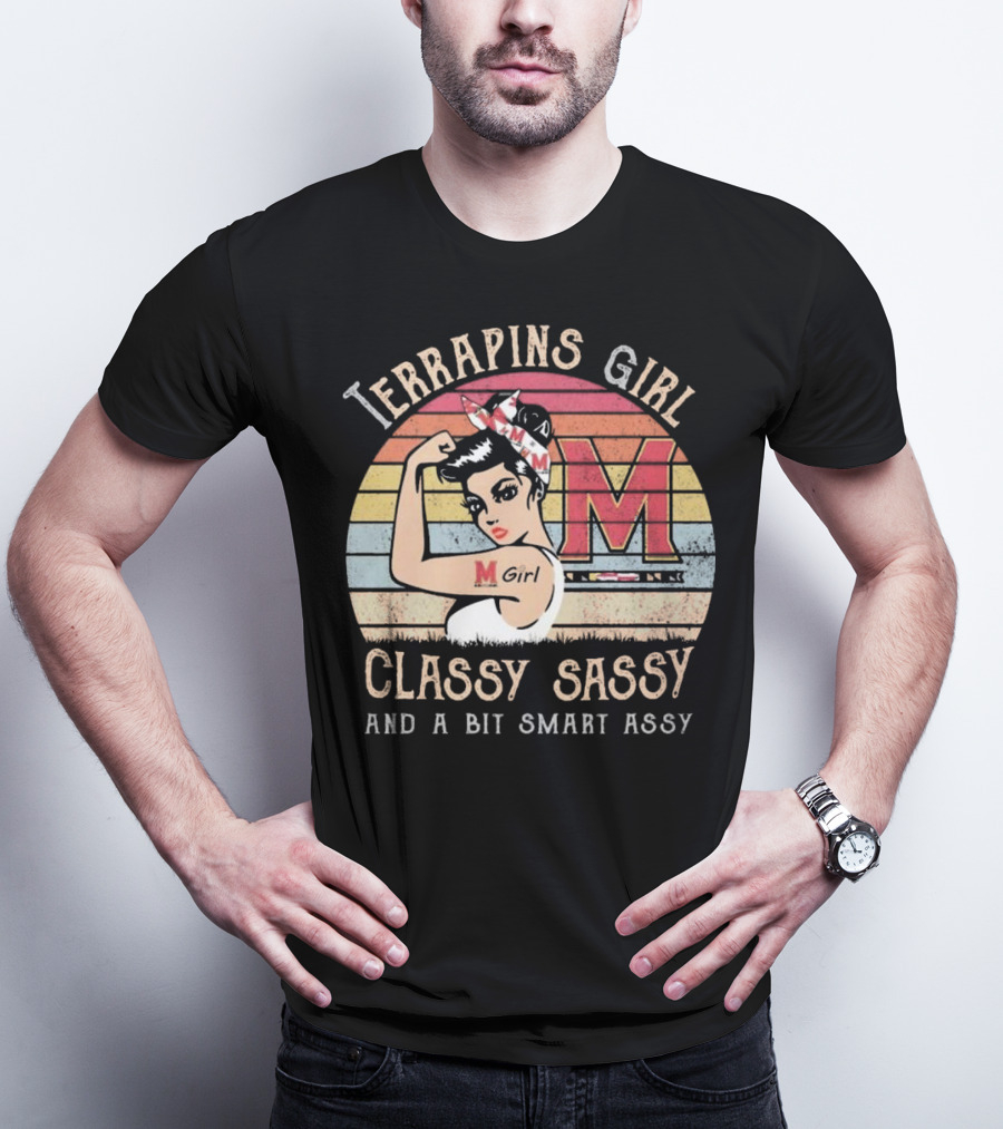 Terrapins Girl Classy Sassy And A Bit Smart Assy Vintage M Girl T-Shirt